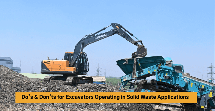 Safety Tips for Excavators Operating in Solid Waste Applications