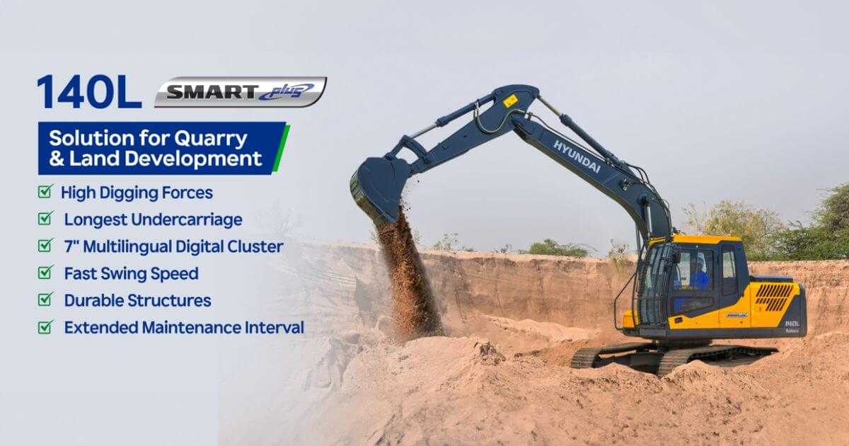 Hyundai R140L SMART Plus Excavator for Sale at the Best Price